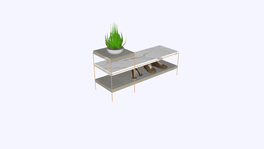shoe bench seating | 3D Warehouse