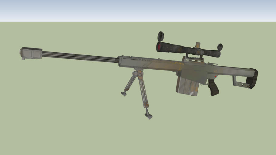 barrett 50 cal sniper loaded | 3D Warehouse