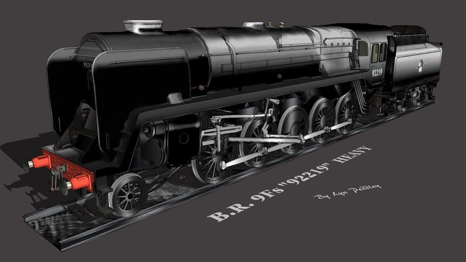 '- Locomotives - by Mylyn '9F 92219'... Heavy... Restored.. | 3D Warehouse