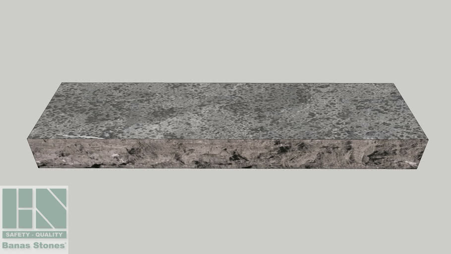 Banas Stones Natural 6' Steps/Risers - 16' x 60' - Silver Grey | 3D ...