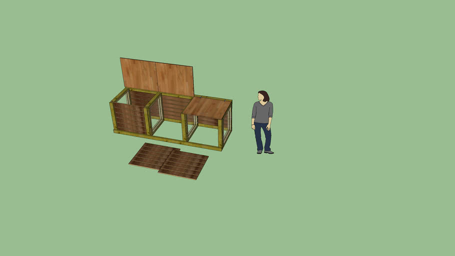 3 bin compost station | 3D Warehouse