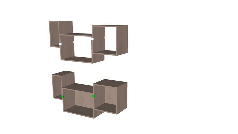 Stacked shelf system by Muuto - designed by JDS Architects (ash) | 3D ...