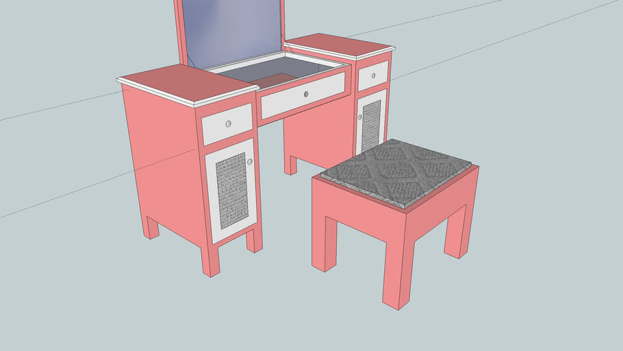 Vanity table and chair | 3D Warehouse