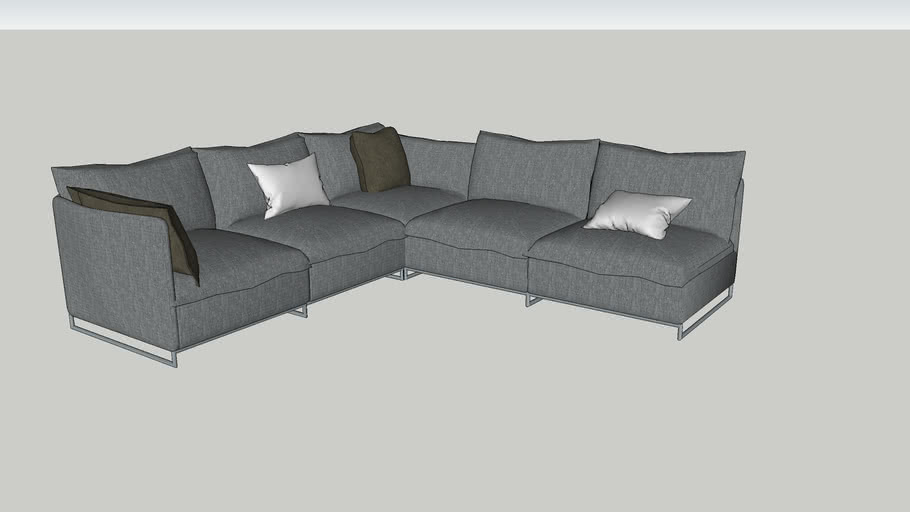 Sofa cinza | 3D Warehouse