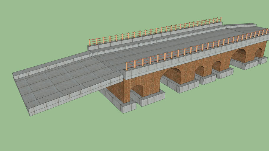 Brick,Concrete Arch Bridge. | 3D Warehouse