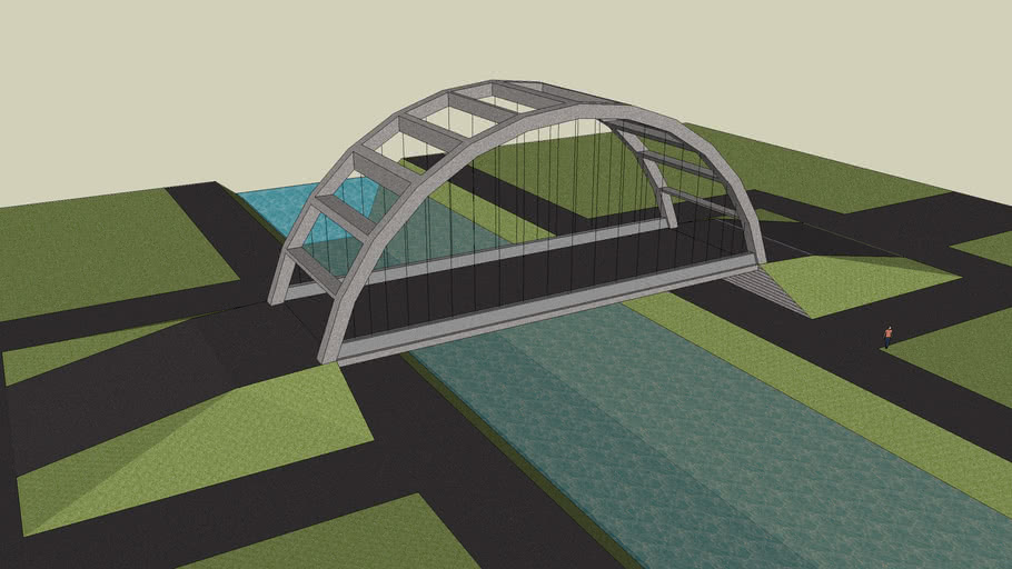 bow suspension bridge II | 3D Warehouse