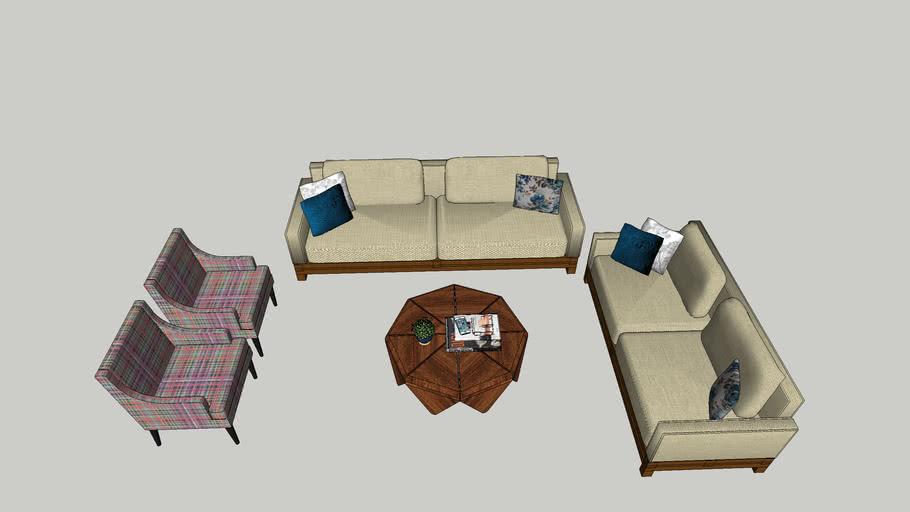 Sofa, Arm Chair, Center table | 3D Warehouse