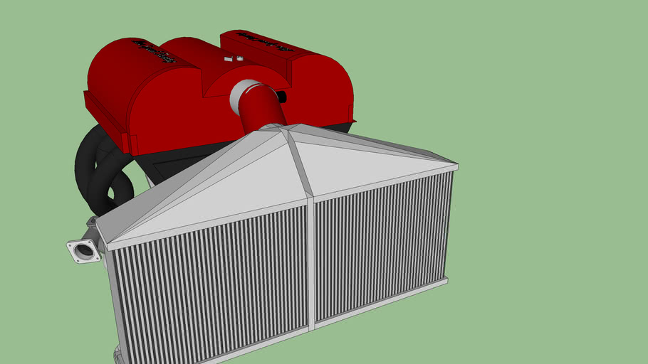 v6 twin turbo engine | 3D Warehouse