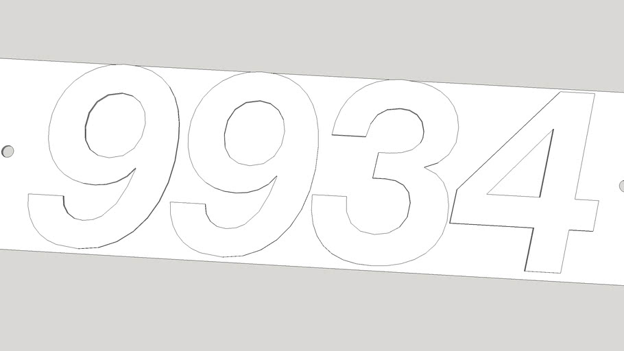 numbers 9934 | 3D Warehouse