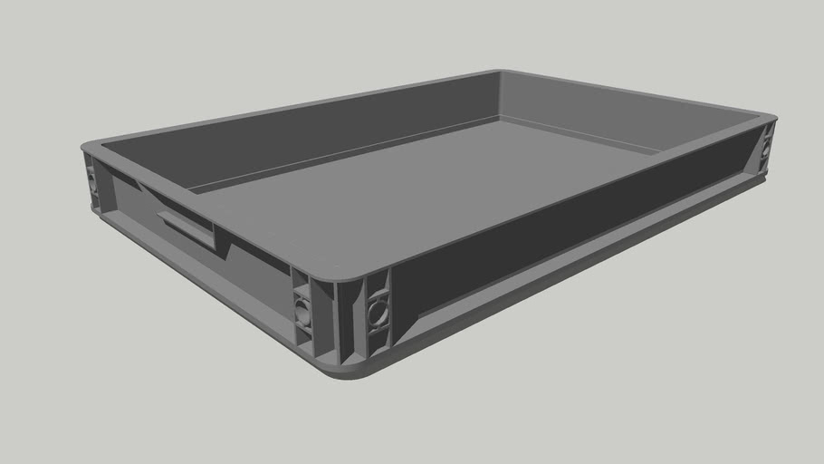 euro container 600x400x75mm | 3D Warehouse