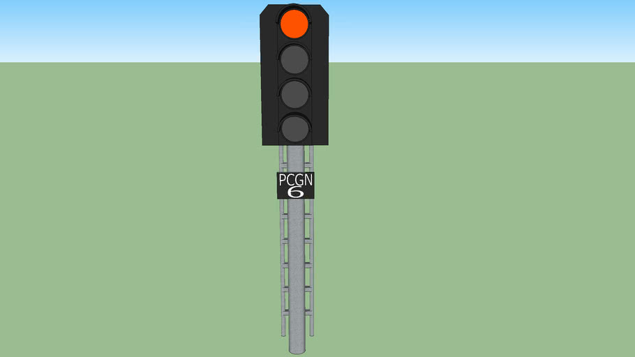 Train signal (amber light) #6 | 3D Warehouse