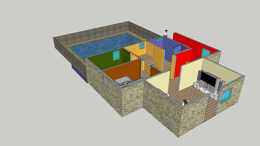 furnished walk in house | 3D Warehouse