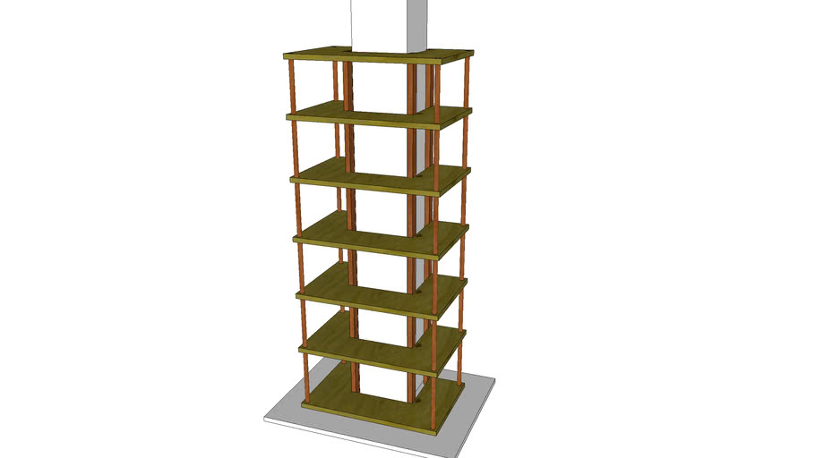 Shelf Unit wrapping around Column | 3D Warehouse