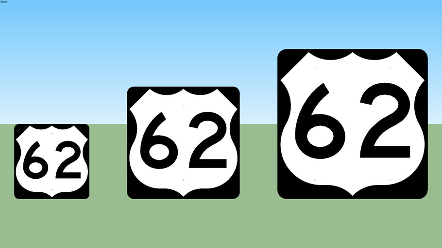 U.S. 62 Sign | 3D Warehouse