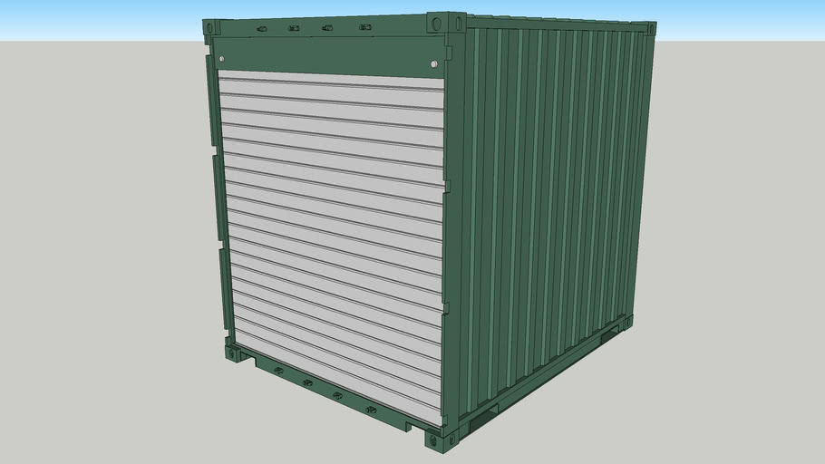 Roll Up Door - 10ft High Cube Container w/1 Door | 3D Warehouse