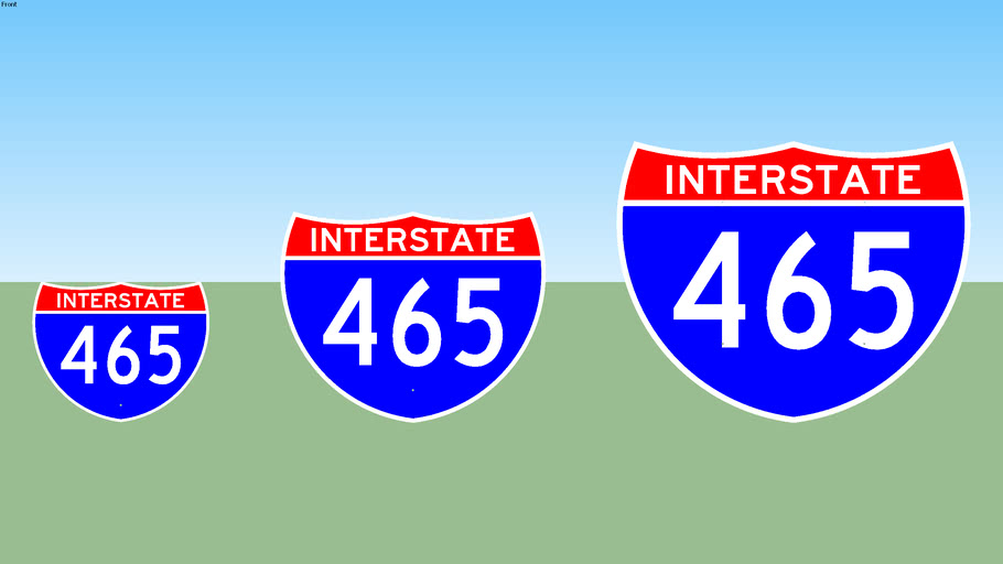 Interstate 465 Sign | 3D Warehouse