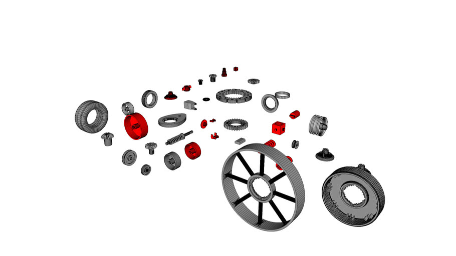 Fischertechnik - Parts - Wheels 2 of 2 | 3D Warehouse