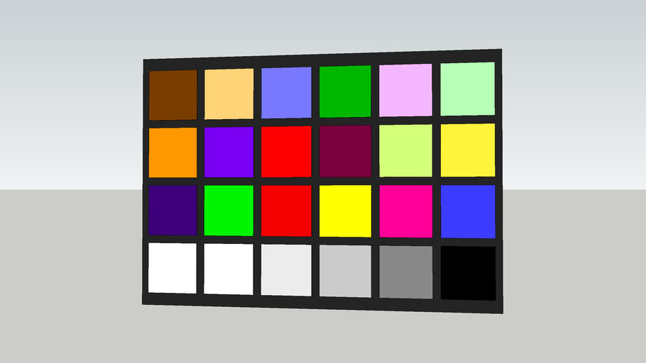 X-Rite ColorChecker Classic | 3D Warehouse