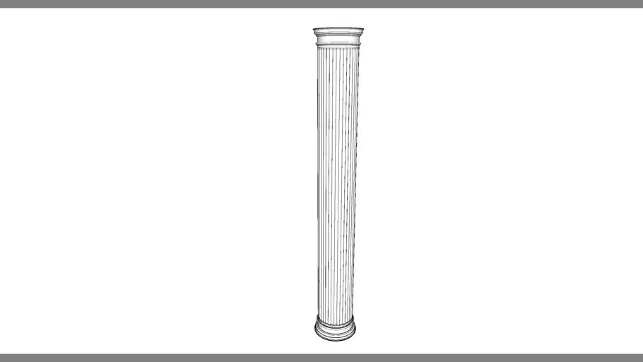 Fluted Column with Cap | 3D Warehouse