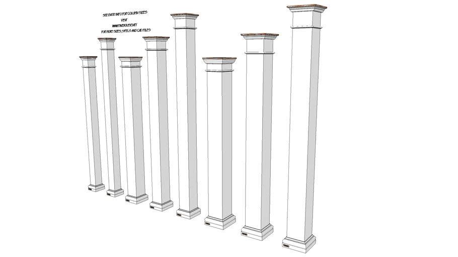 Square_Smooth_Columns | 3D Warehouse