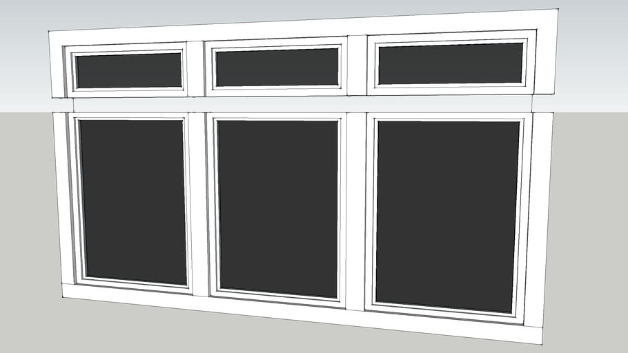 3- 3 6 x 8 8 Casement Windows w/ 1 6 x 8 8 Awnings | 3D Warehouse