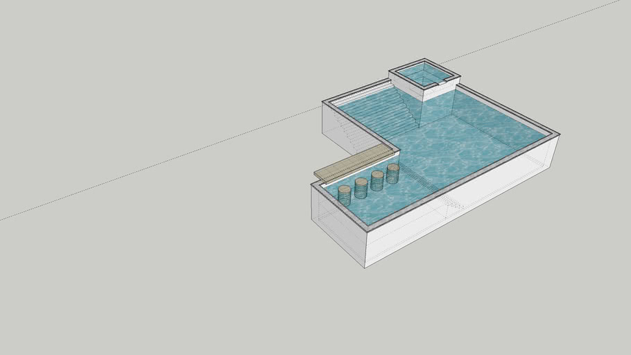 Swimming Pool (inc Jacuzzi & Seating | 3D Warehouse