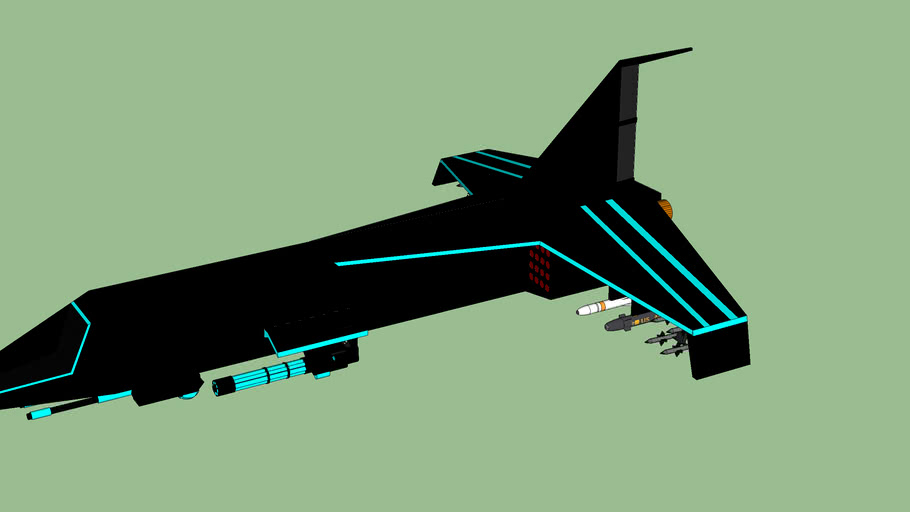 Futuristic NightWing Mk II multi-role superiority fighter aircraft | 3D ...