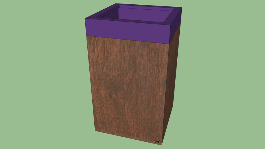 Modern Dustbin (Violet) | 3D Warehouse