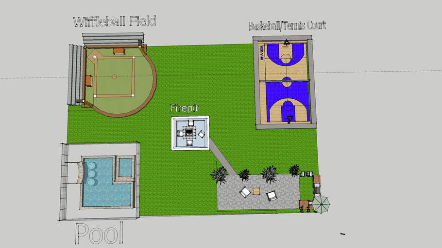 GreenBACK Home Design Backyard | 3D Warehouse