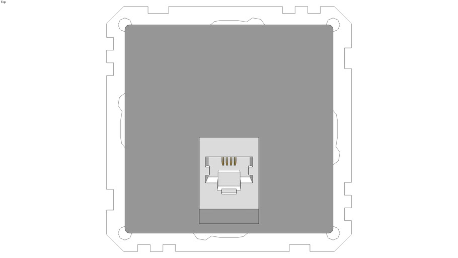 System M Central plate for telephone socket-outlet insert RJ11-RJ12 ...