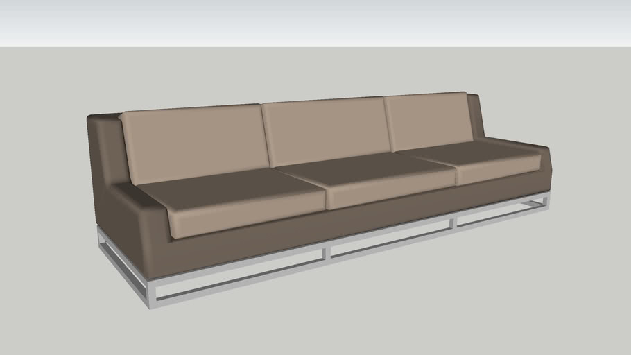 Modern Metal Base Sofa | 3D Warehouse