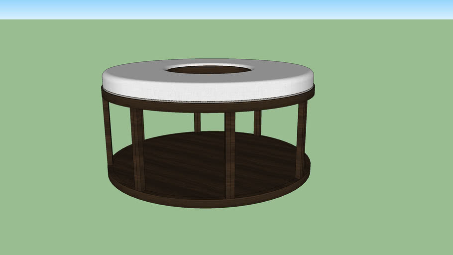 Wayland round ottoman | 3D Warehouse