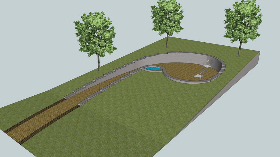 Garden - sunken leisure area | 3D Warehouse