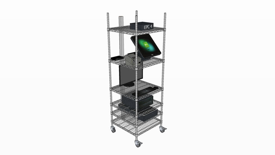 NCR RPOS 2' Lab Rack | 3D Warehouse