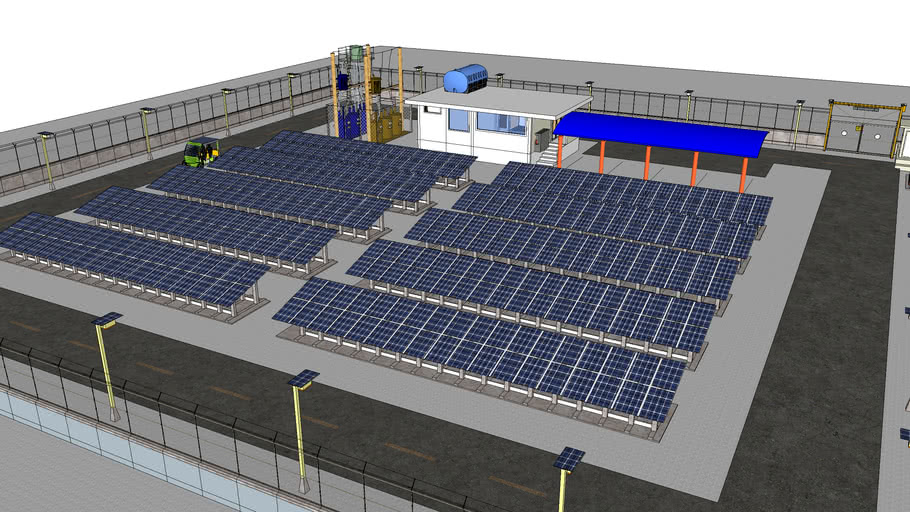 150kw solar farm | 3D Warehouse