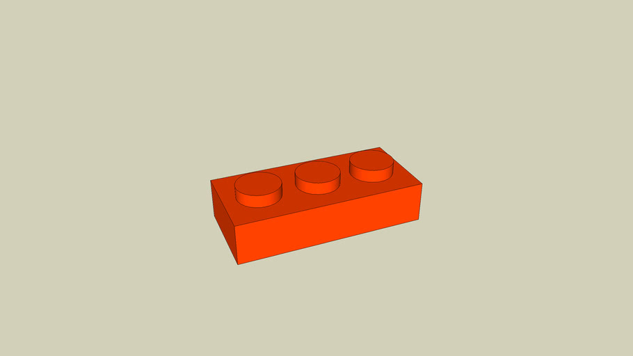 Red Lego piece | 3D Warehouse
