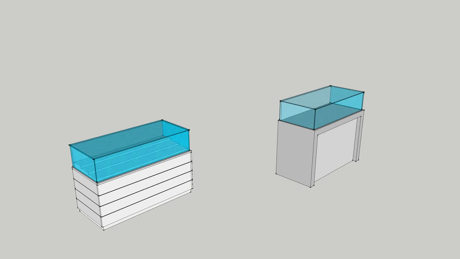Glass Display counter | 3D Warehouse