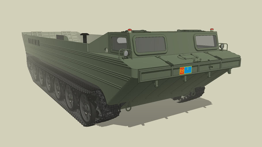 Amphibious Tracked Carrier PTS-10 | 3D Warehouse