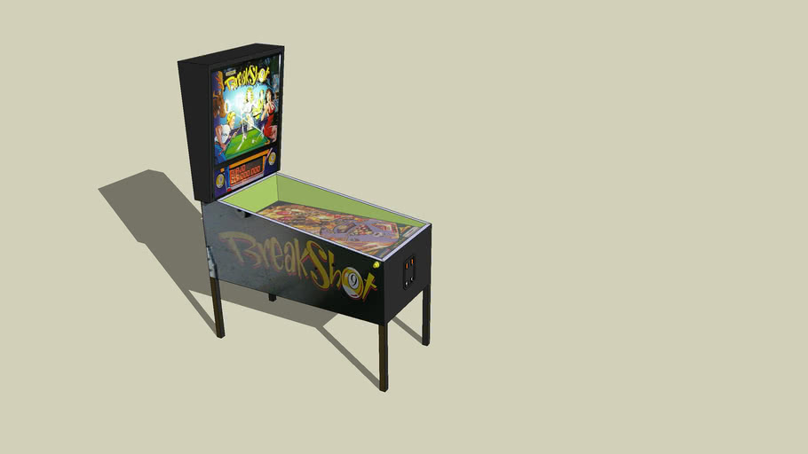 Pinball Machine With added Textures | 3D Warehouse