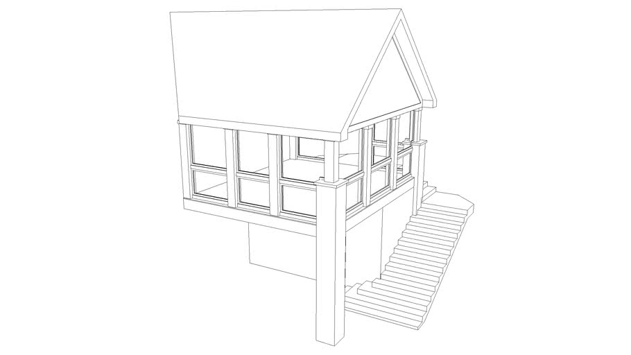 Covered porch model | 3D Warehouse