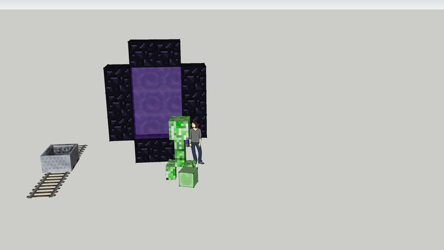 Minecraft - Minecraft, Creeper, Slime, portal, and Steve | 3D Warehouse