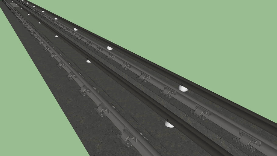 London Underground 4-Rail Track Section | 3D Warehouse