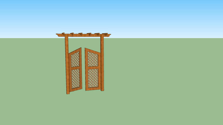 wood gate | 3D Warehouse