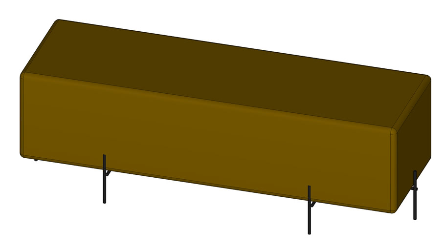 Puff Golden Retangular Maior - IUMMI | 3D Warehouse