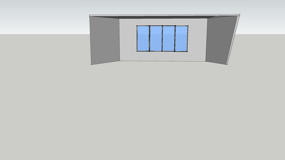 slanted wall with window | 3D Warehouse