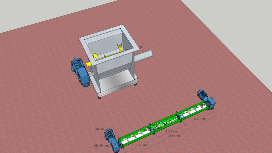 Mixér horizontálny | 3D Warehouse