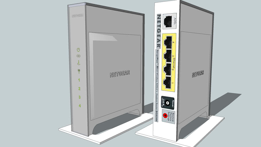Netgear DG834N Router | 3D Warehouse
