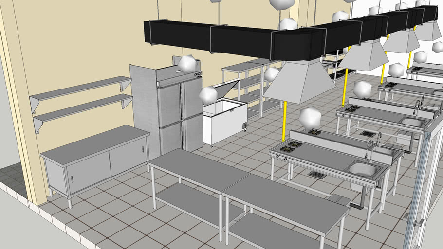 professional kitchen dapur | 3D Warehouse