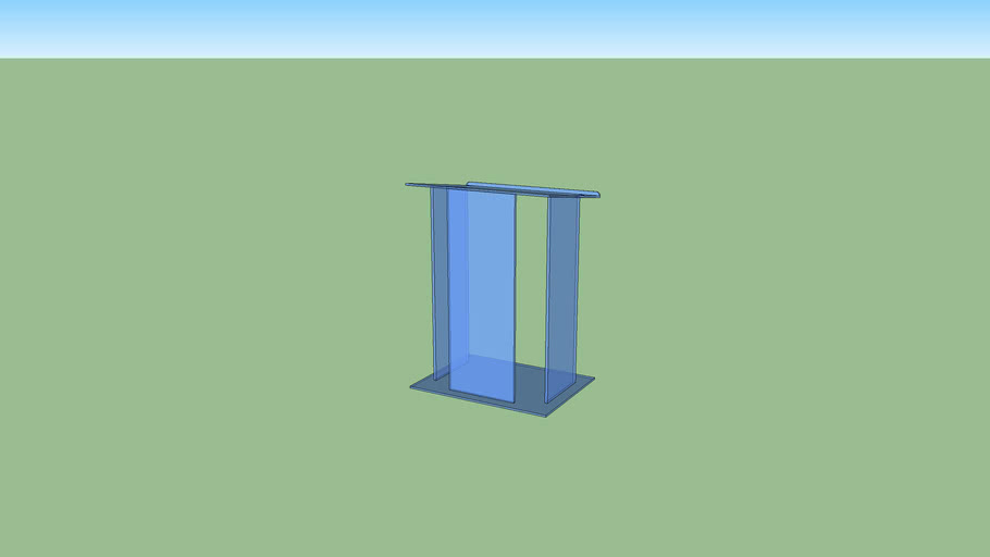 pupitre plexi | 3D Warehouse