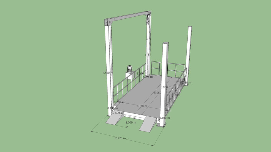 4 post car lift | 3D Warehouse